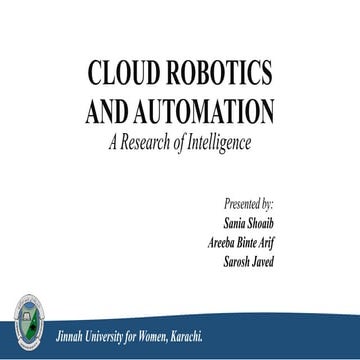 Cloud robotics and automation | PPTX