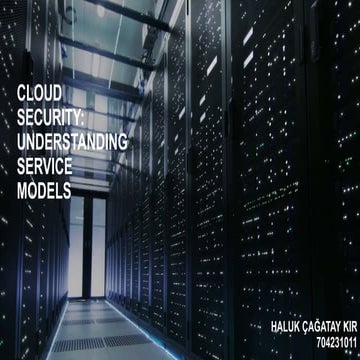 Service Models Cloud Security Computing Ppt Ppt