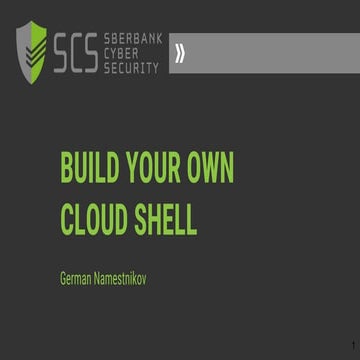 Build Your Own CloudShell | PPT