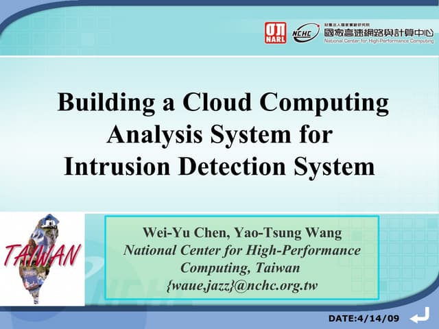 Cloudslam09 Building A Cloud Computing Analysis System For Intrusion