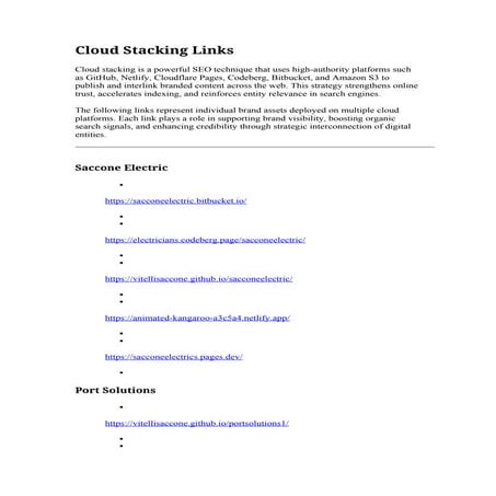 Cloud Stacking Links for SEO | Branded Web Entities & Indexing Strategy ...