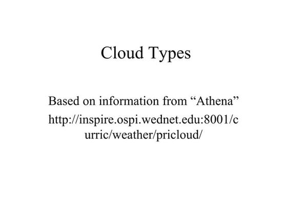 Types of clouds | PPT