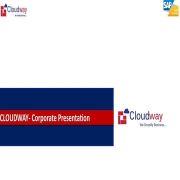 Cloudway corporate presentation | PPT