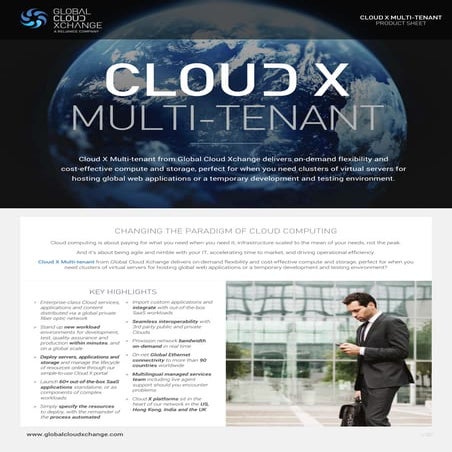 Cloud X Multi-tenant Product Sheet (Nov. 2014) | PDF | Cloud Computing ...