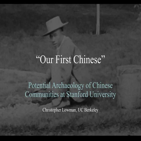 CLowman SCA Paper: Our First Chinese | PPTX