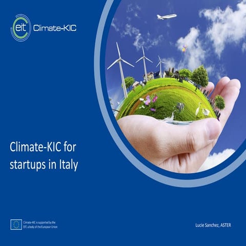 Climate KIC Project [L. Sanchez, ASTER] | PDF