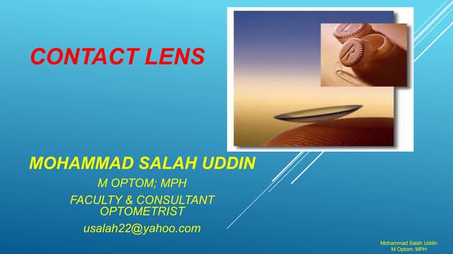 Hard Contact Lenses | PPT