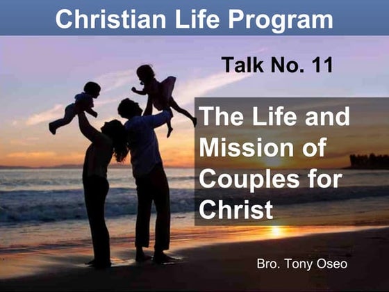 Talk No 4. covenant orientation.pptxCFC is a Christian community with ...