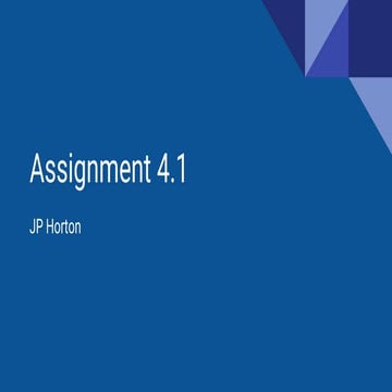 Assignment 4.1 | PPT