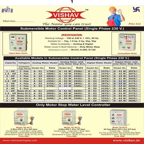 Motor Control Panels, Punjab, Motor Control Panels | PDF