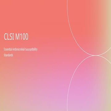 M100 Performance Standards for Antimicrobial Susceptibility Testing 33rd Edition Clsi | PDF