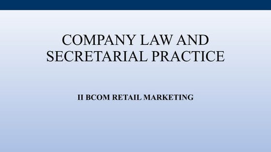 MEANING AND DEFINITION OF COMPANY, IT'S CHARACTERISTICS AND TYPES OF ...