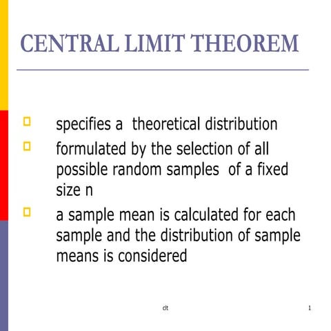 central limit theorem for normal distribution | PPT
