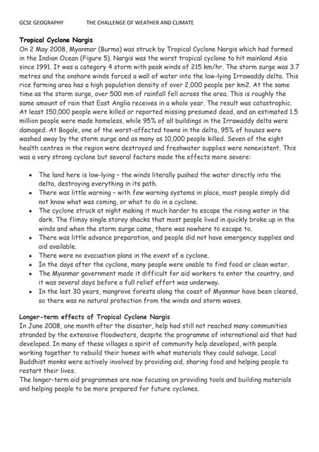 Gcse geography case studies 2013 | DOCX