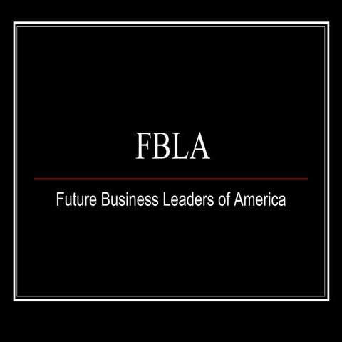 Fbla presentation | PPTX