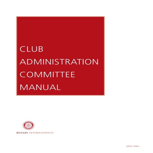 Club administration committee manual | PDF