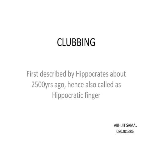 Clubbing | PPT