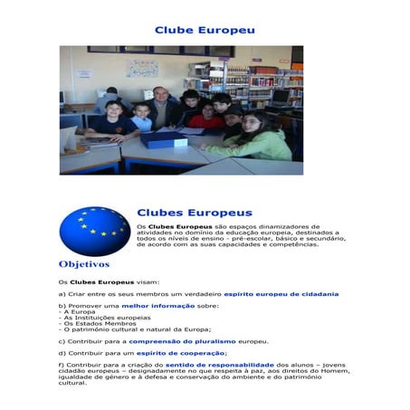 Clube europeu | DOCX