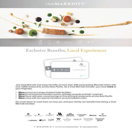 Club Marriott Hotel Membership | Free Night Stay & 50% Off on Food | PDF