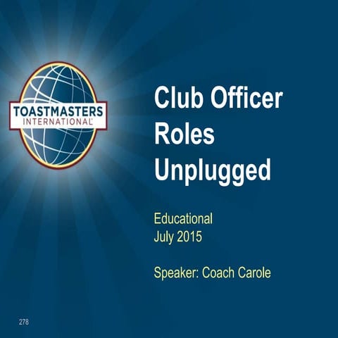Club officer roles unplugged | PPTX