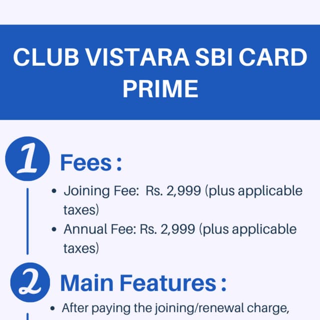 Club Vistara SBI Card PRIME | PDF