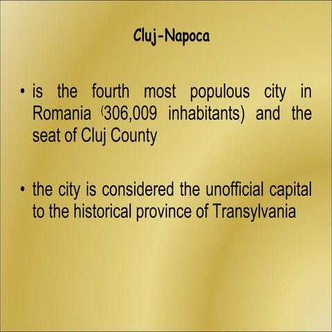 Cluj - Napoca | PPT