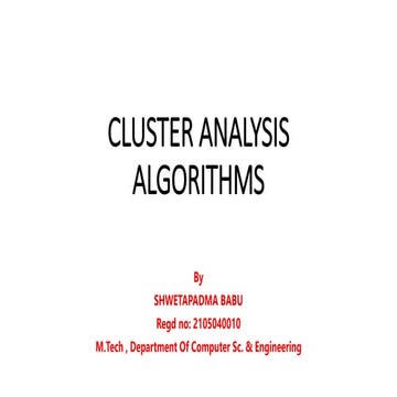 Cluster Analysis Algorithmspptx 