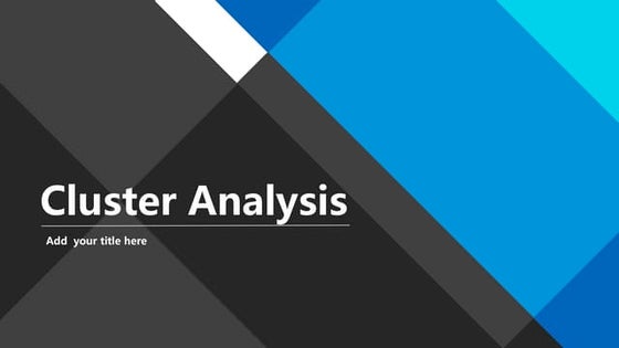 Cluster Analysis Ppt