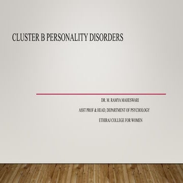 Cluster B PERSONALITY DISORDERS.pptx