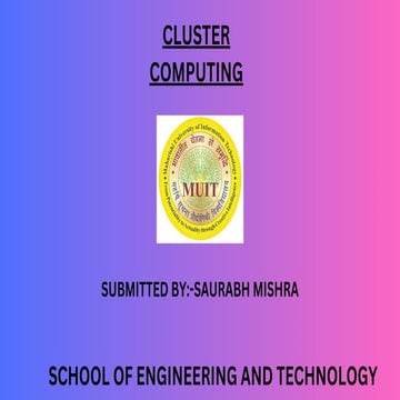 Cluster Computing Ppt Pdf Free Download