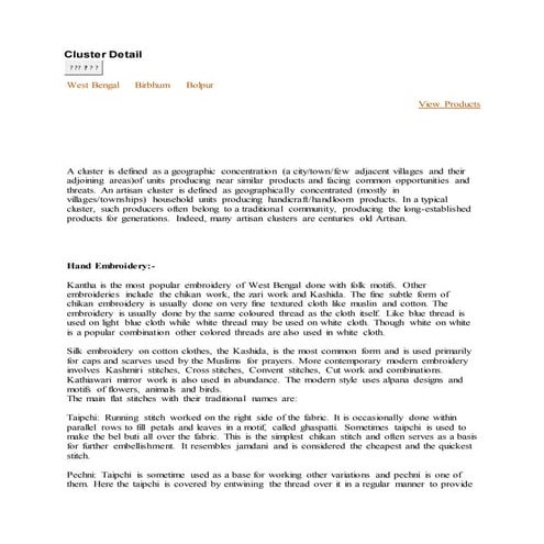 Cluster detail | DOCX