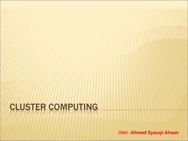 Cluster grid cloud computing | PPT Cluster grid cloud computing | PPT