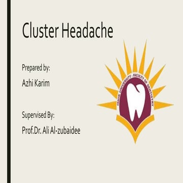 Cluster headache | PPTX