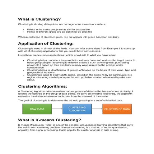 Clustering | DOCX | Science
