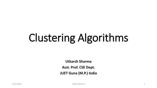 Density Based Clustering Algorithms Db Scan Mean Shift Ppt Free Download