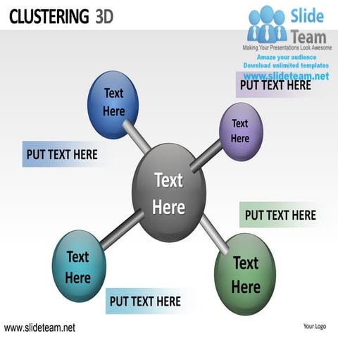 Clustering 3d powerpoint presentation templates. | PPT