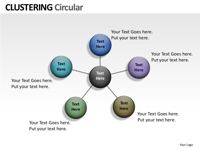 Clustering Circular Powerpoint Presentation Templates