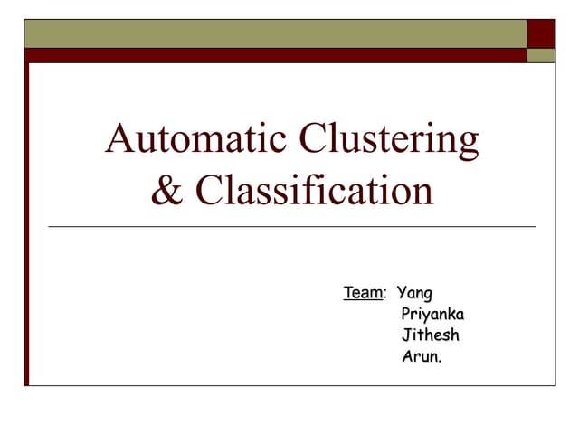 Clustering Classification Ppt