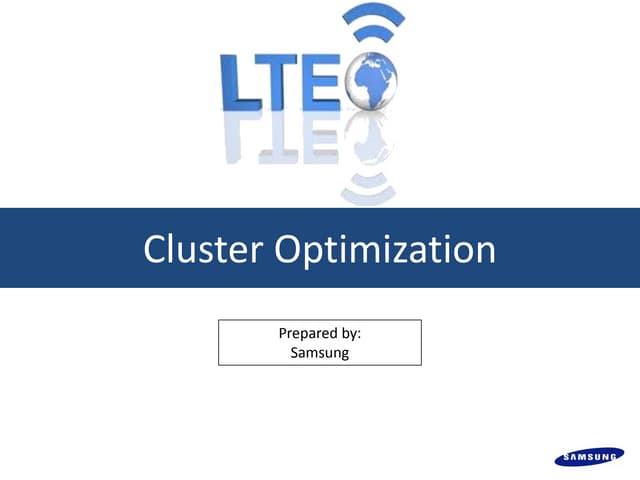 Cluster Optimization Procedure V1 Pdf Computer Networking Computing