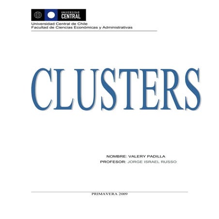 Clusters presentacion | PPTX