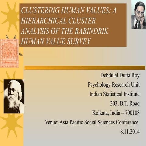 Clustering of Rabindrik Human Values | PPS