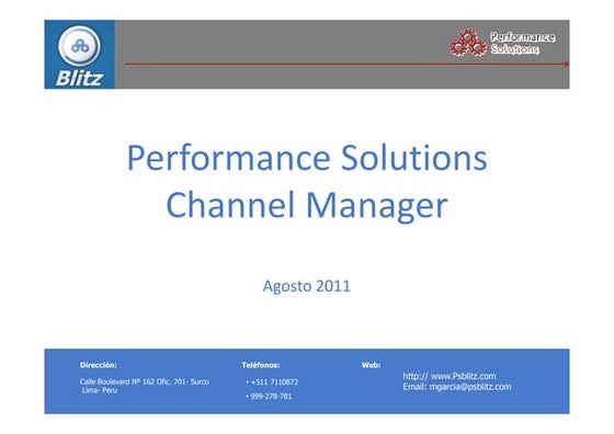 Blitz channel manager concept onepage | PDF