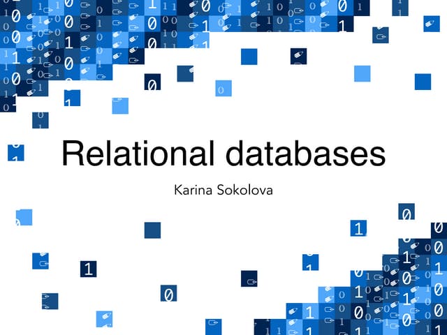Relational Databases Lecture 1 Introduction Ppt