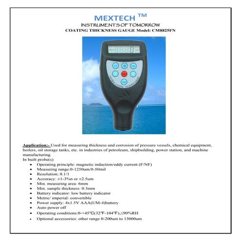 Coating thickness gauge | PDF