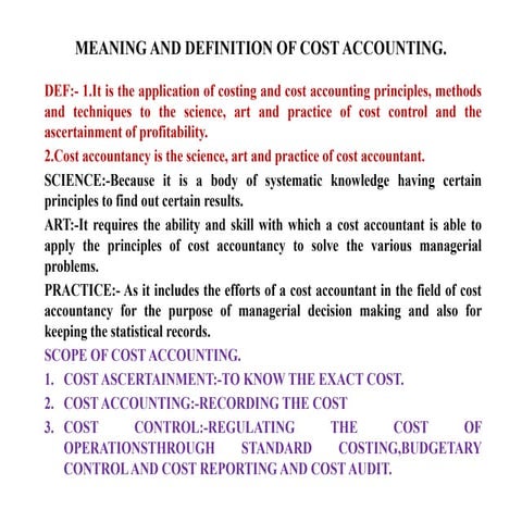 Presentation on Cost Management Accountancy | PPTX