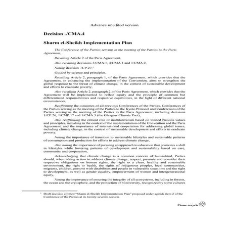 COP27: Final decisions document | PDF