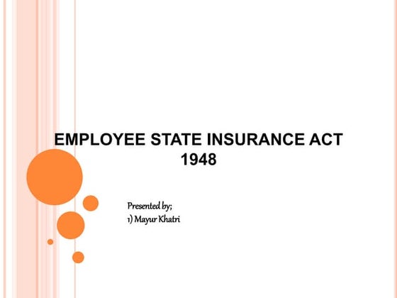 PRESENTATION OF ESIC | PPT