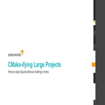 CMake-ификация крупных проектов. Михаил Гельфанд. CoreHard Spring 2019 | PPTX