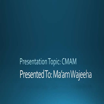 CMAM Training to prevent Malnutrition in Peades | PPT