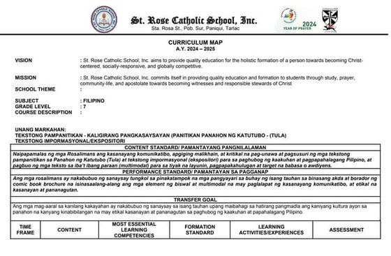 Matatag Curriculum Grade 7 Filipino 2024 | PPT